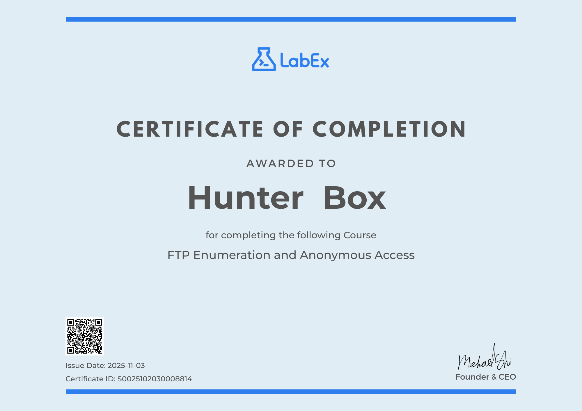 Certificate of Completion | LabEx