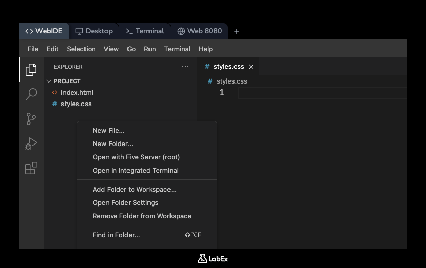 Stylisation CSS : Lier une feuille de style externe à HTML | LabEx