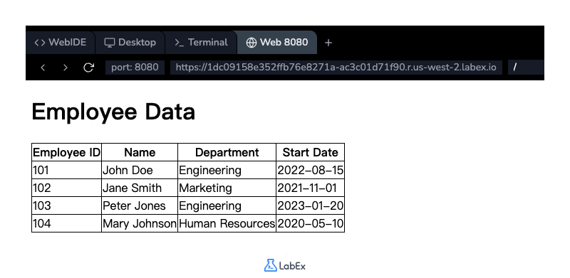 CSS テーブルスタイリング：HTML テーブルのスタイリング方法を学ぶ | LabEx