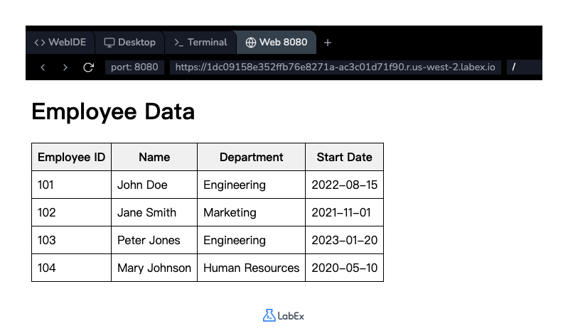 Stylisation de tableaux CSS : Apprenez à styliser des tableaux HTML | LabEx