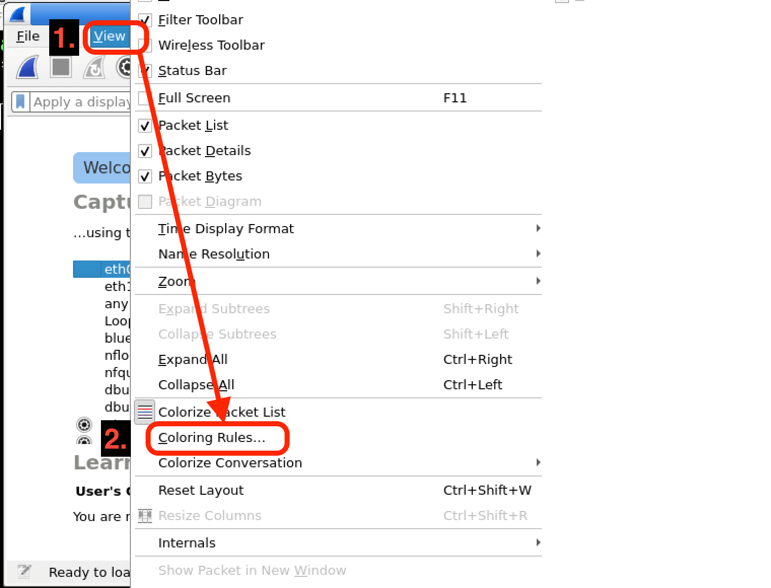 Create And Apply Colorizing Rules In Wireshark Labex