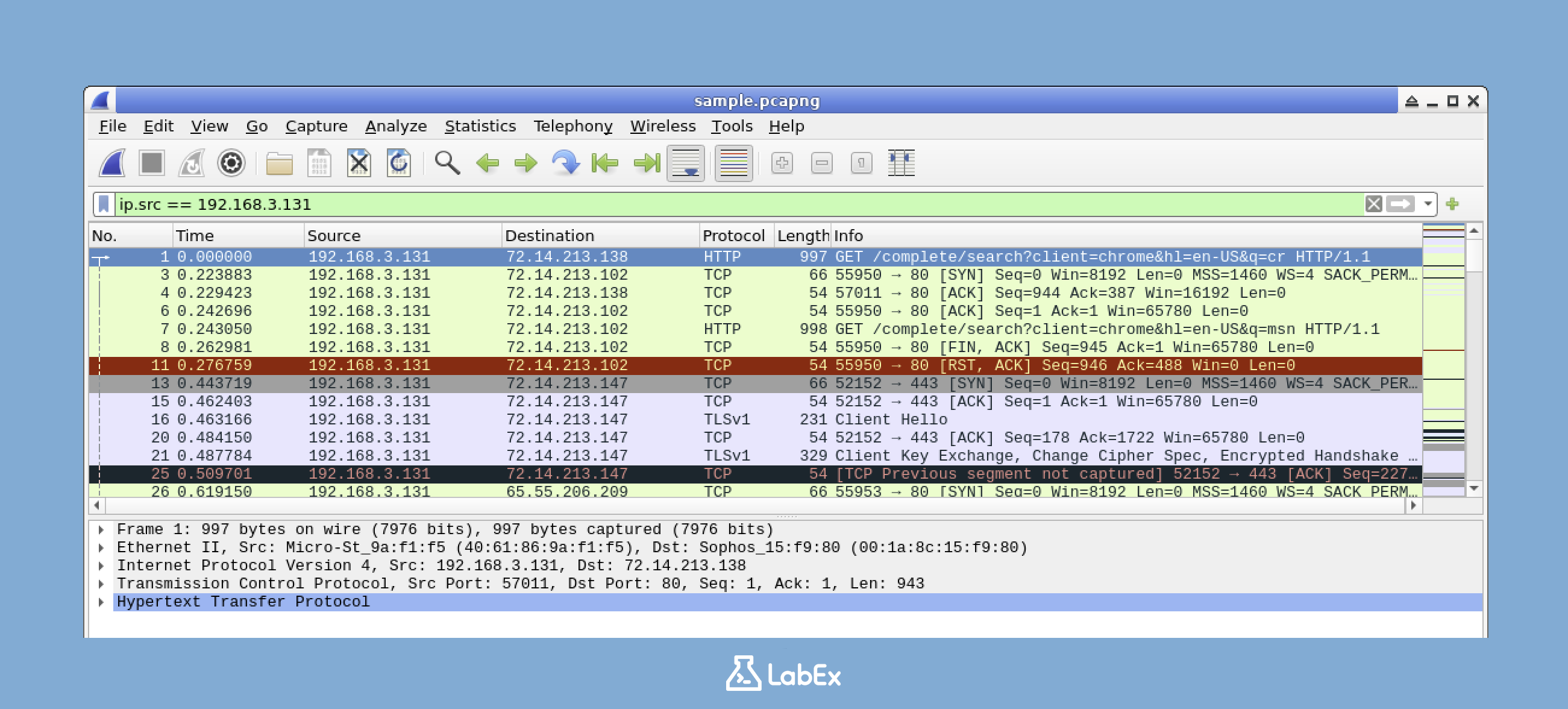 Analyze Network Traffic with Wireshark Display Filters | LabEx