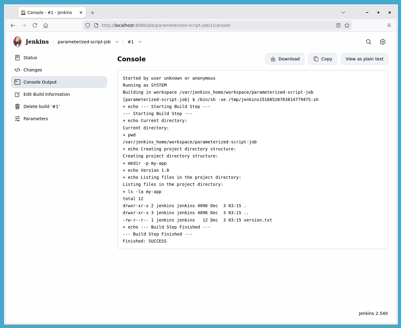 Parameterize Jenkins Builds and Use Scripts | LabEx
