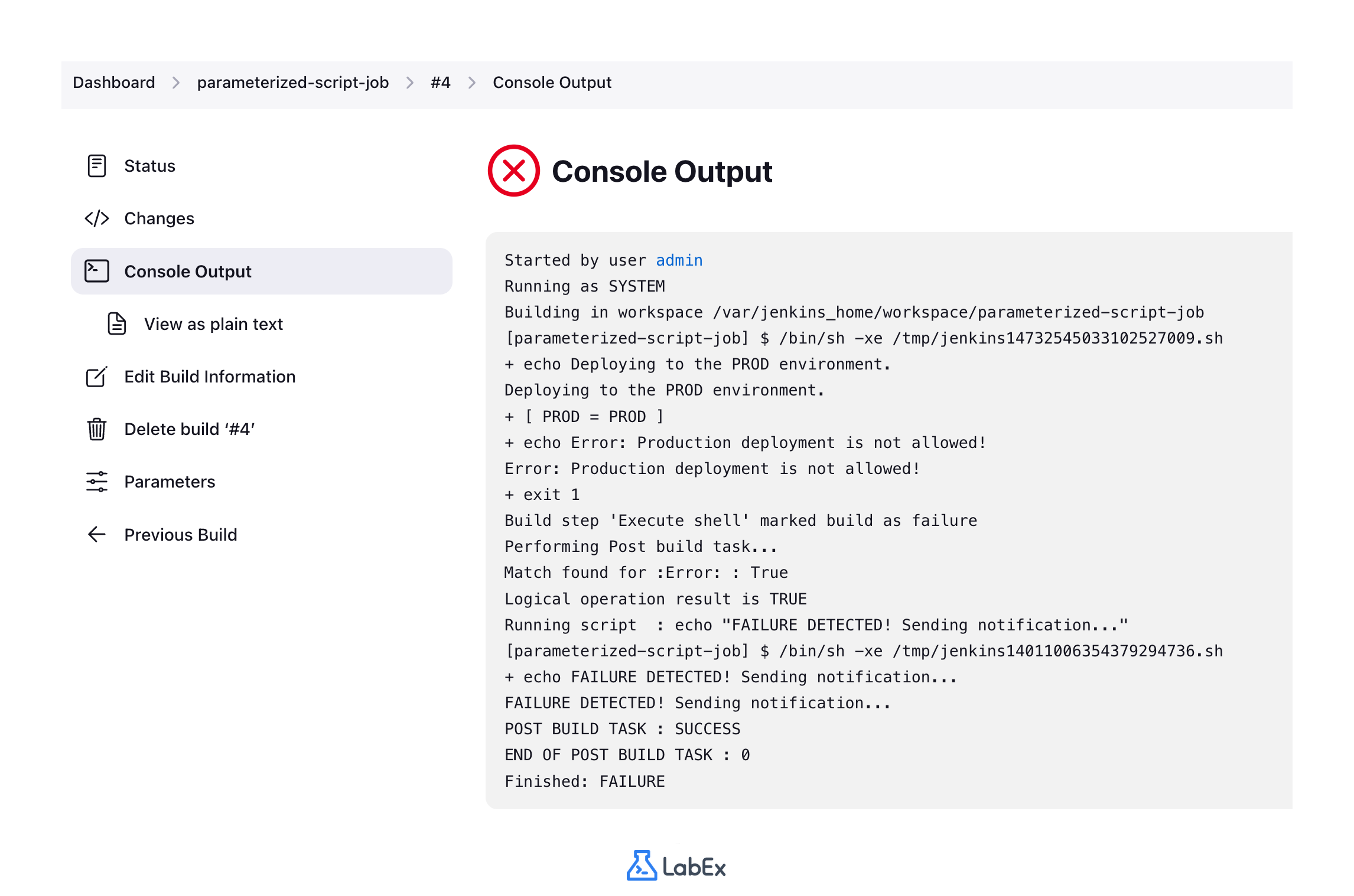 Parameterize Jenkins Builds and Use Scripts | LabEx