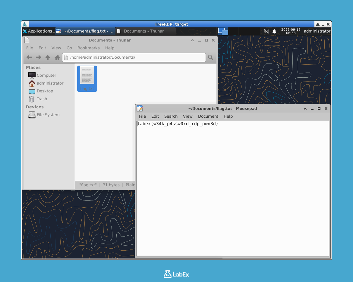 Enumerate Rdp And Access Target With Weak Passwords Labex