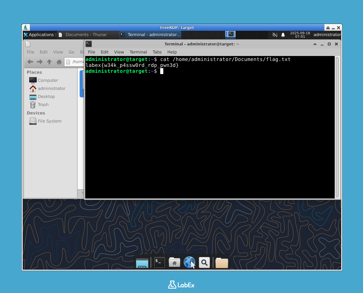 Enumerate Rdp And Access Target With Weak Passwords Labex
