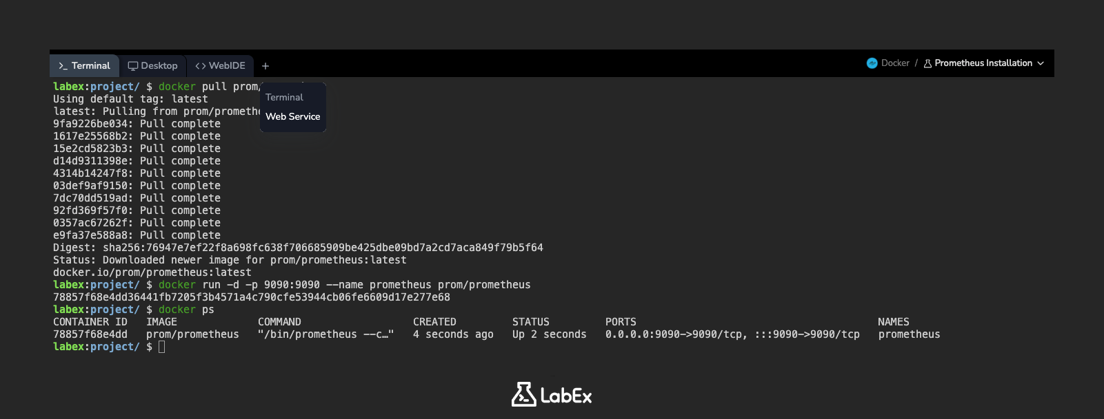 Docker Prometheus Installation Guide | LabEx