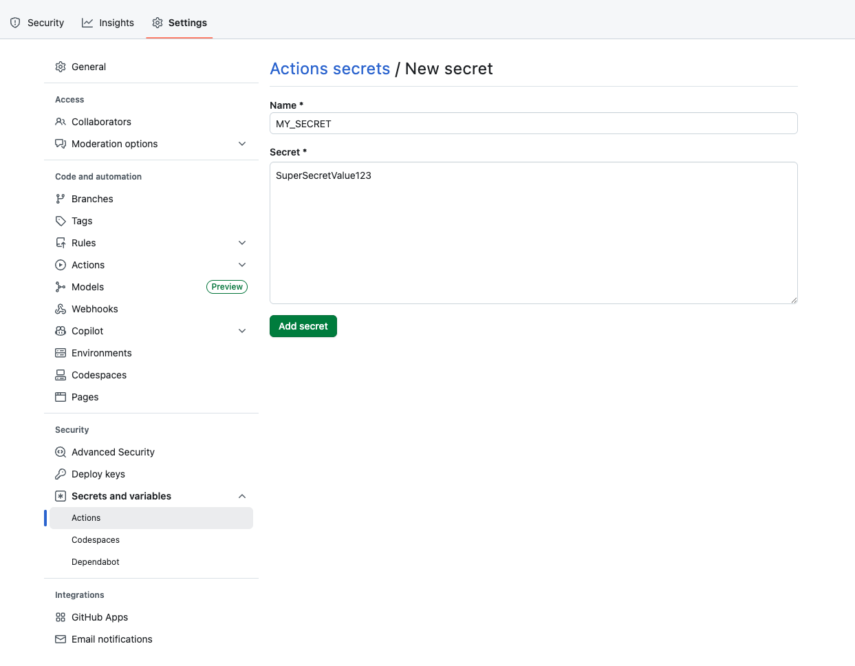 GitHub Actions Secret 设置与安全管理指南 | LabEx