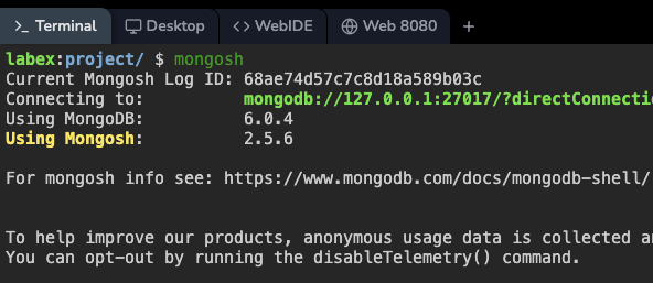 Tu Primer Laboratorio de MongoDB: Aprende Bases de Datos NoSQL | LabEx
