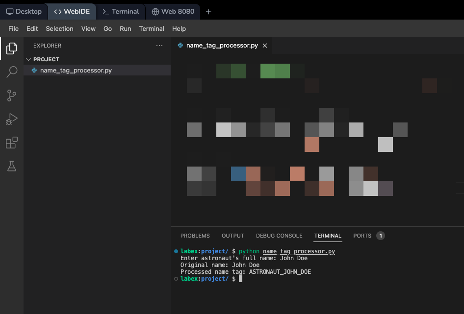 Python String Manipulation: Create an Astronaut Name Tag Processor | LabEx
