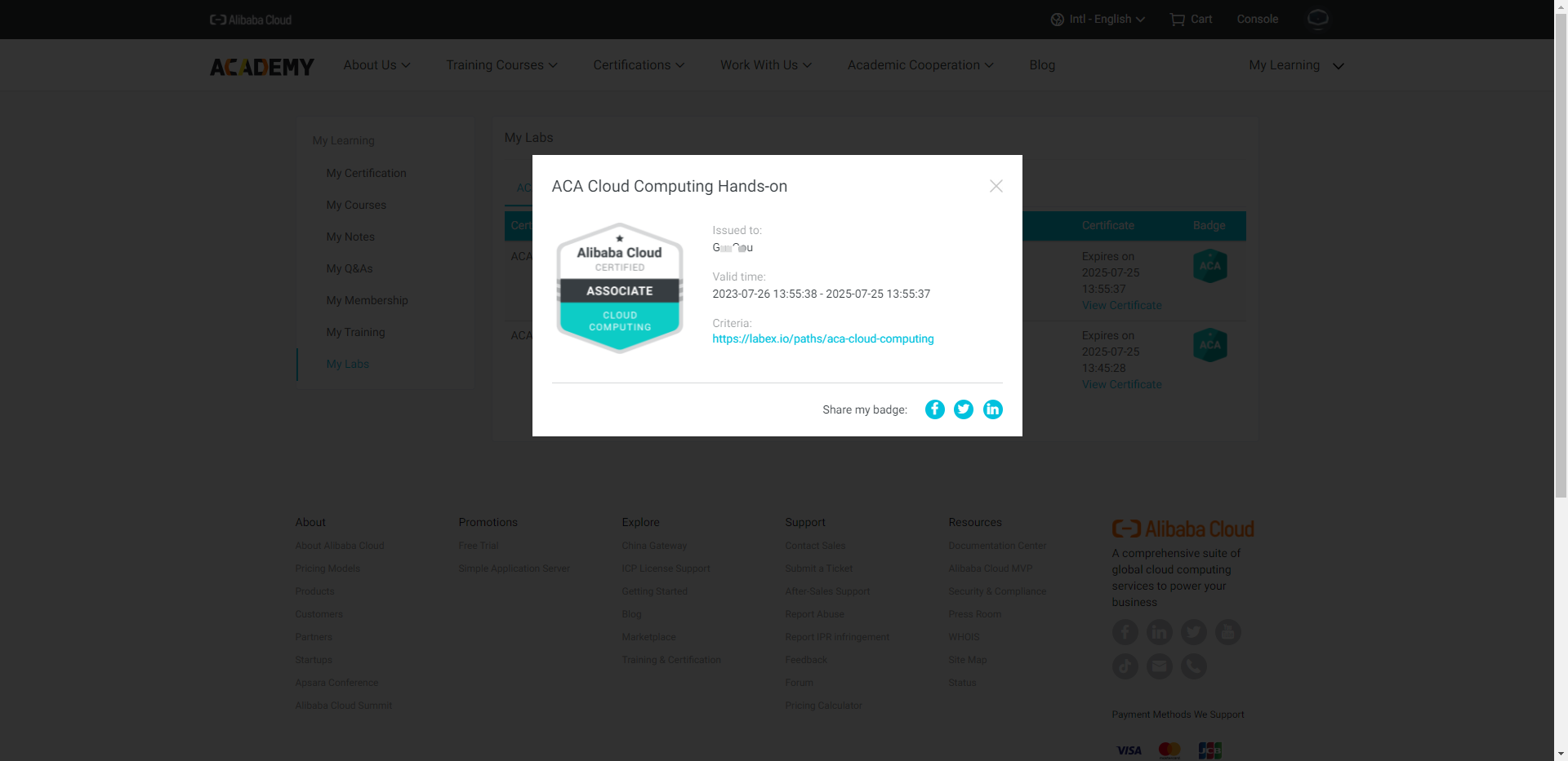 Alibaba Cloud Certification obtaining guide | LabEx
