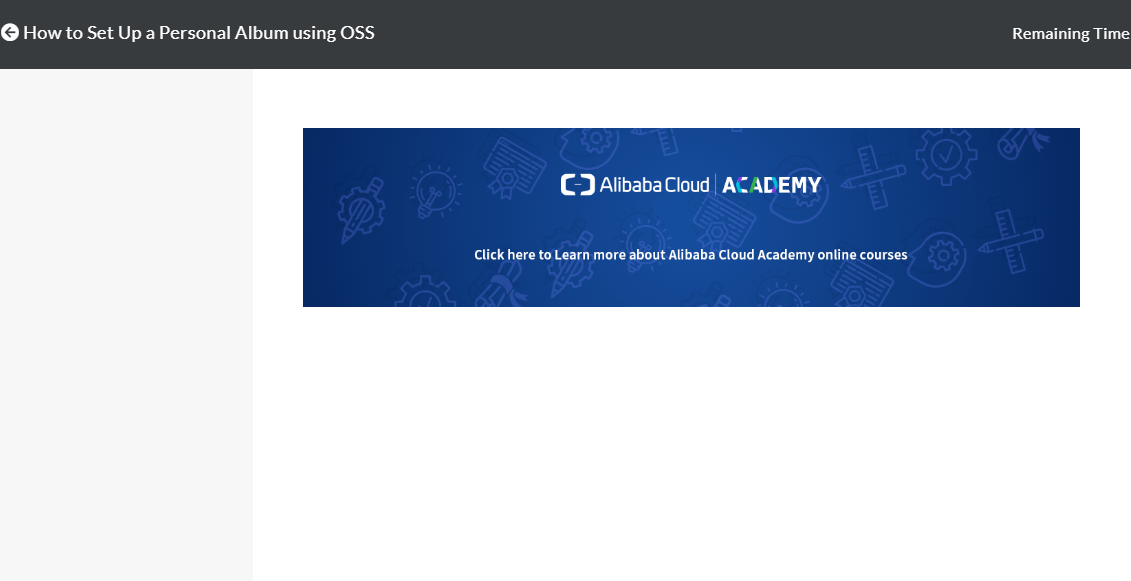 Cannot log in to console Lab How to Set Up a Personal Album using OSS | LabEx