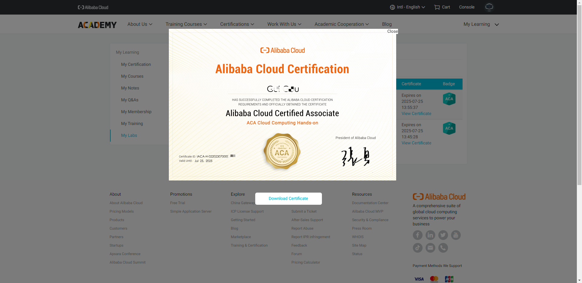 Alibaba Cloud Certification obtaining guide | LabEx